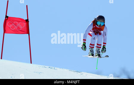 Anna Veith from Austria during the women's alpine skiing super G event ...