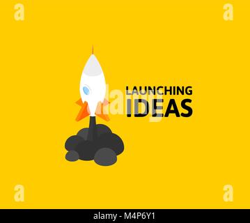 Launch rocket icon isometric vector. Space spaceship. Idea start Stock ...