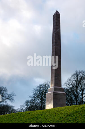 Pink Peterhead granite obelisk monument to Sir James McGrigor, military ...
