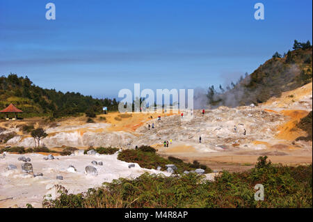 Kawah Sikidang Crater, Dieng Plateue, Wonosobo, Central Java, Indonesia ...