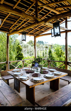 Beatiful home interior with garden views Stock Photo - Alamy