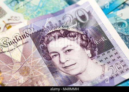 UK twenty pound note showing Queen Elizabeth II Stock Photo - Alamy