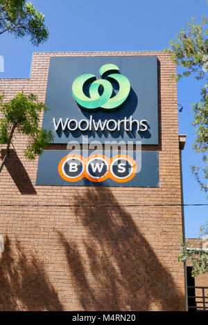 Woolworths exterior of store supermarket shop superstore with logo ...