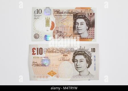 The front of an old English ten pound note Stock Photo - Alamy