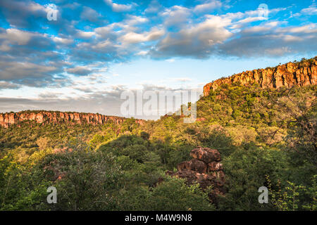 WATERBERG PLATEAU NATIONAL PARK, NAMIBIA - JUNE 19, 2017: Panorama of ...