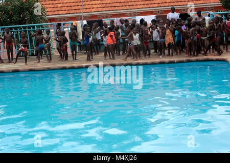 A swimming pool is the centre of activity at Kavumba Recreation centre ...