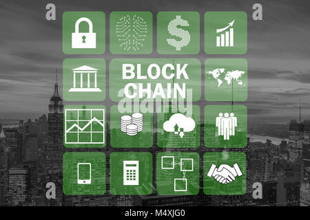Blockchain concept in database management Stock Photo - Alamy