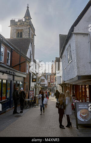 market place St Albans town centre high street hertfordshire england uk ...
