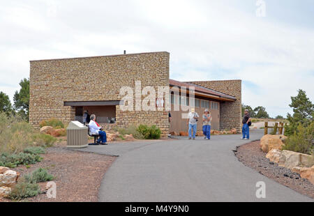 Desert View Restrooms Are Located Between The Parking Area And The