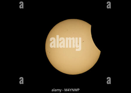 Solar Eclipse 2017 event in South Carolina sky Stock Photo - Alamy