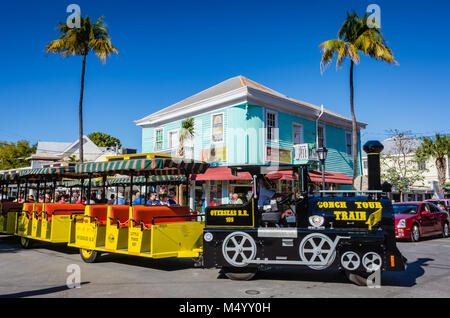 Key West Trolley Sightseeing Tour Stock Photo - Alamy