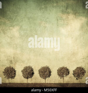 grunge image of trees Stock Photo - Alamy