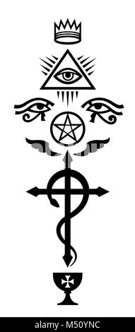 CRUX SERPENTINES (The Serpent Cross). Mystical signs and Occult symbols ...