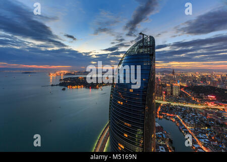 Xiamen Shimao Strait Building Petronas Twin Towers Scene Stock Photo ...
