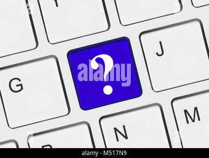The computer keyboard key with a question mark in the shell of a nut ...