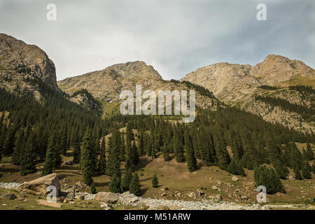 Barskoon Gorge, Beautiful view of the mountains, Kyrgyzstan, Central ...