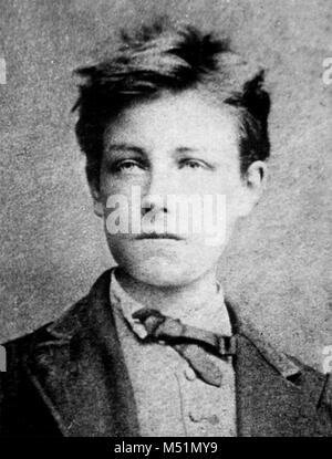 (Jean Nicolas) Arthur Rimbaud (1854-1891), French poet in 1871. After a ...