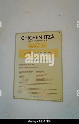 Chichen Itza enter sign Mexico Stock Photo - Alamy