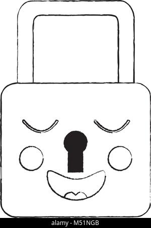 safety lock happy emoji icon image Stock Vector Image & Art - Alamy