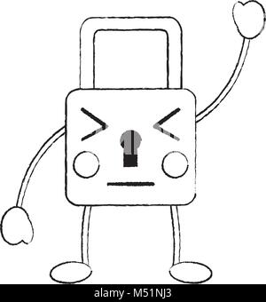 safety lock angry emoji icon image Stock Vector Image & Art - Alamy