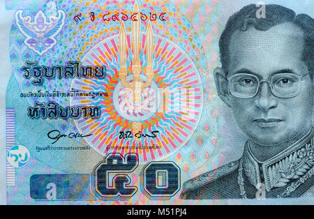 Thailand Fifty 50 Baht Bank Note Stock Photo - Alamy