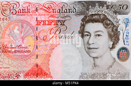 UK Fifty 50 Pound Bank Note Stock Photo - Alamy
