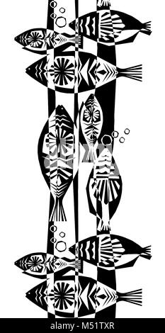 Fish stripe pattern graphic Stock Photo - Alamy