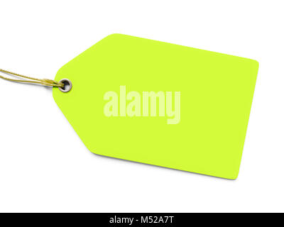 3d illustration of a typical green price tag isolated on white ...