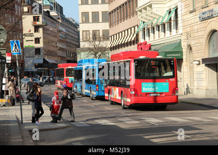 Stockholm city buses Sweden Stock Photo - Alamy