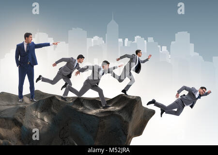 Businessman making poor decisions in business Stock Photo - Alamy