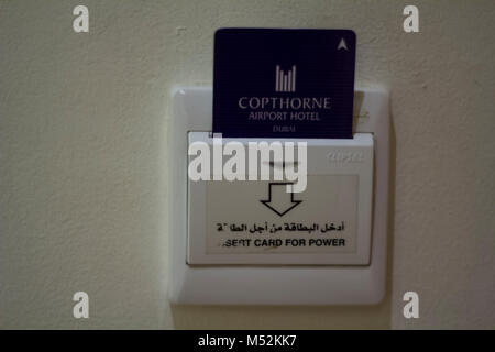Hotel key card insert to power switch control of the electric and light ...