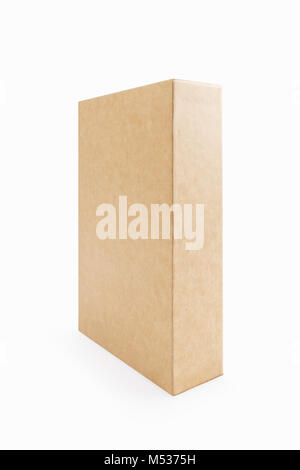 parcel box with kraft paper, isolated on white Stock Photo - Alamy