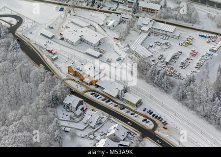 Aerial view, Winterberg Station, Winterberg, Sauerland, North Rhine ...
