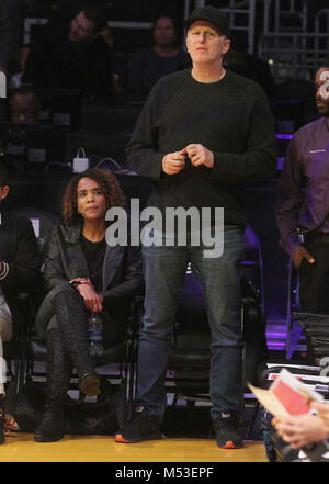 Michael Rapaport and Kebe Dunn at the Los Angeles Lakers game. The Los ...