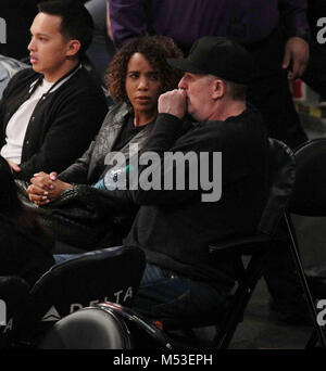 Michael Rapaport and Kebe Dunn at the Los Angeles Lakers game. The Los ...