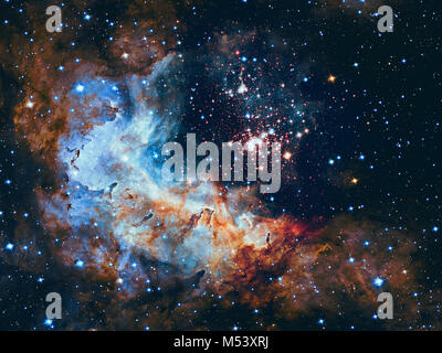 Bright purple space nebula. Elements of this image furnished by NASA ...