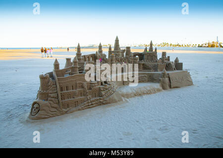 Sand Castle Sculpture on Beach, Harrison Hot Springs, British Columbia ...