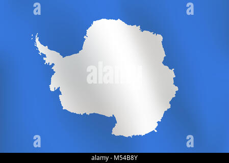 Antarctica with national flag on blue political 3D globe. 3D ...