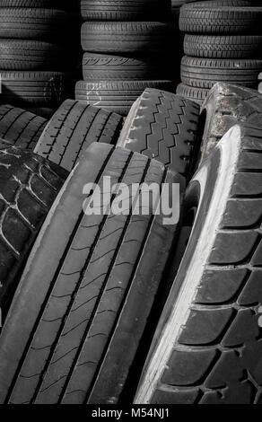 Stacks of Old Used Car Tires Stock Photo - Alamy