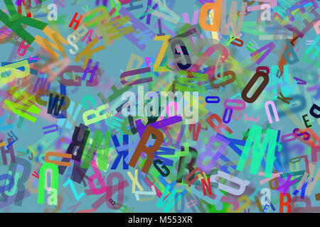 Colorful & blur alphabets letters from A to Z, word cloud for education ...