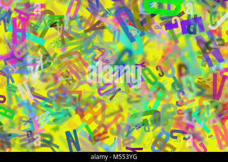Colorful & blur alphabets letters from A to Z, word cloud for education ...