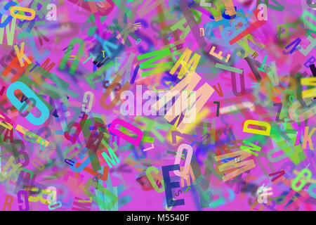 Colorful & blur alphabets letters from A to Z, word cloud for education ...