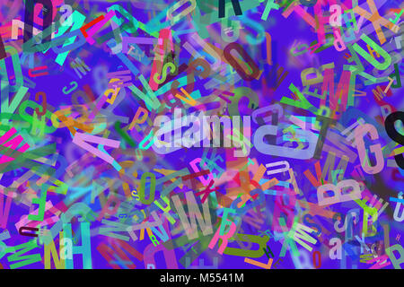 Colorful & blur alphabets letters from A to Z, word cloud for education ...