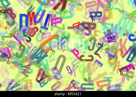 Colorful & blur alphabets letters from A to Z, word cloud for education ...