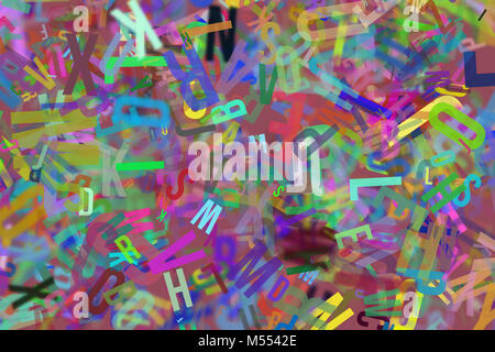 Colorful & blur alphabets letters from A to Z, word cloud for education ...