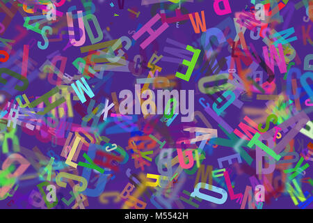 Colorful & blur alphabets letters from A to Z, word cloud for education ...