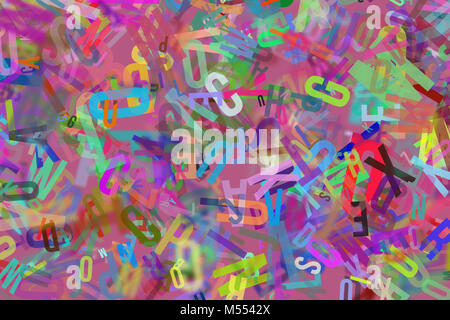 Colorful & blur alphabets letters from A to Z, word cloud for education ...