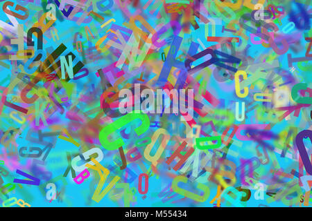 Colorful & blur alphabets letters from A to Z, word cloud for education ...