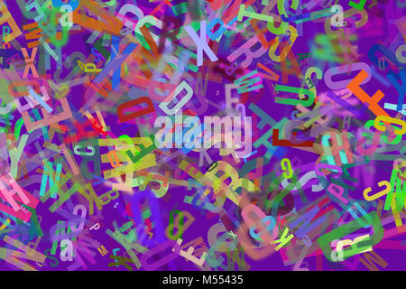 Colorful & blur alphabets letters from A to Z, word cloud for education ...