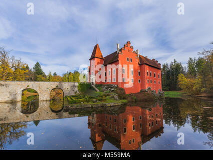 Cervena Lhota. Czech Republic. Castle on the lake Stock Photo - Alamy